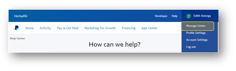 PayPal - Using the PayPal Help Center