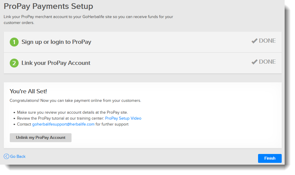 GoHerbalife - Link ProPay